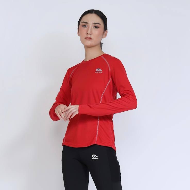Jual MANIAK Baju Olahraga Sport Wanita Lengan Panjang Atasan Kaos Running Lari Gym Senam Zumba ...