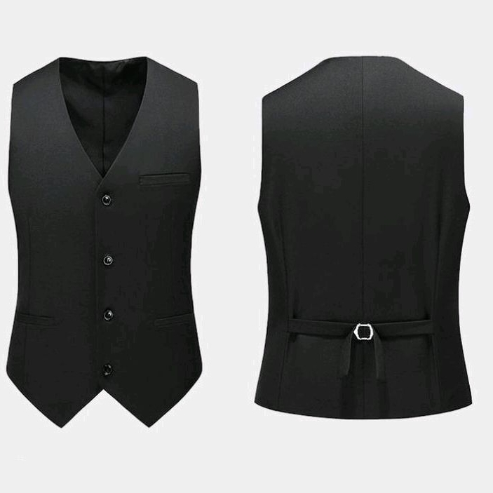 Jual Rompi Formal Warna Hitam Pekat Bahan Wolfis Jet Black | Shopee ...