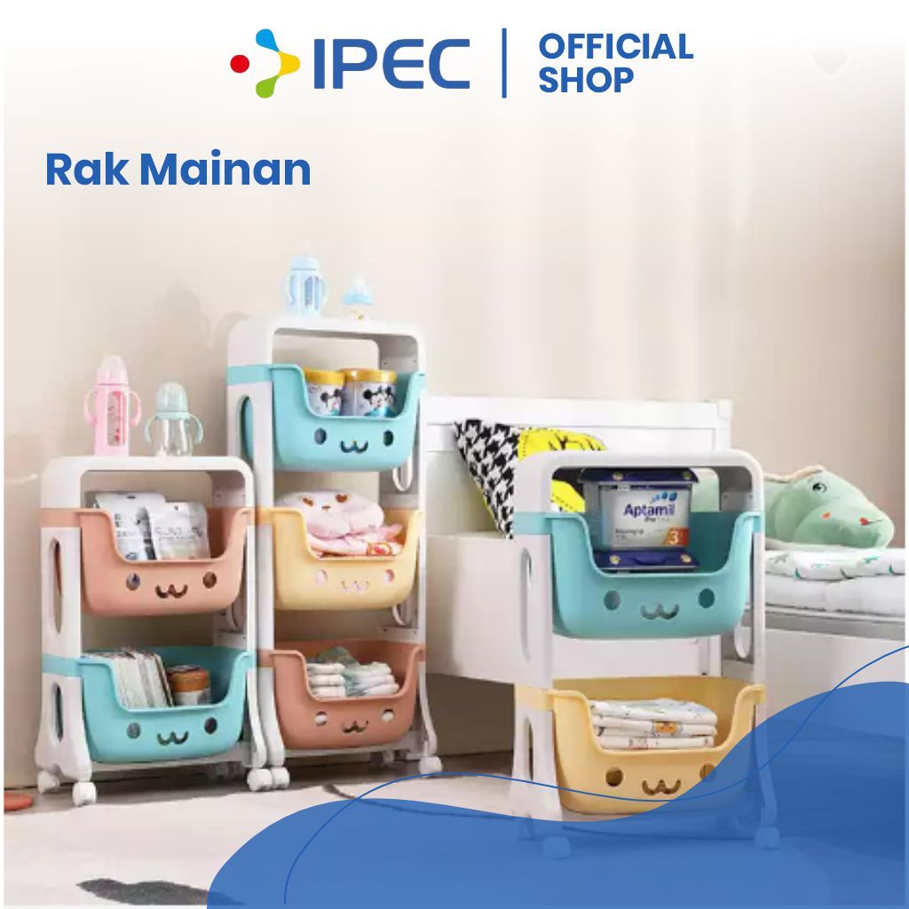 Jual Rak Mainan Anak Rak Susun Roda Plastik Tempat Penyimpanan ...