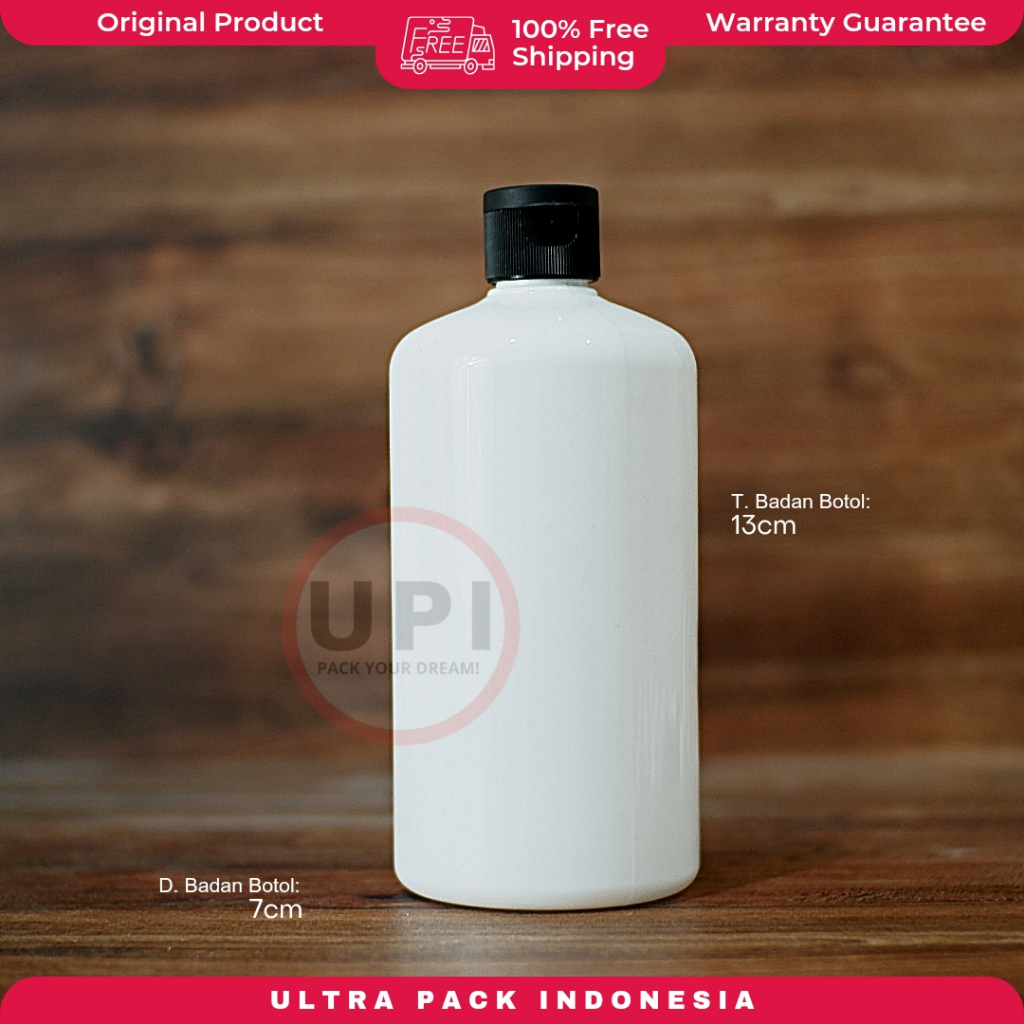 Jual Kemasan Botol Fliptop Isi Ulang - BOTOL PET HS24 500ML PUTIH + FLIP TOP | Shopee Indonesia