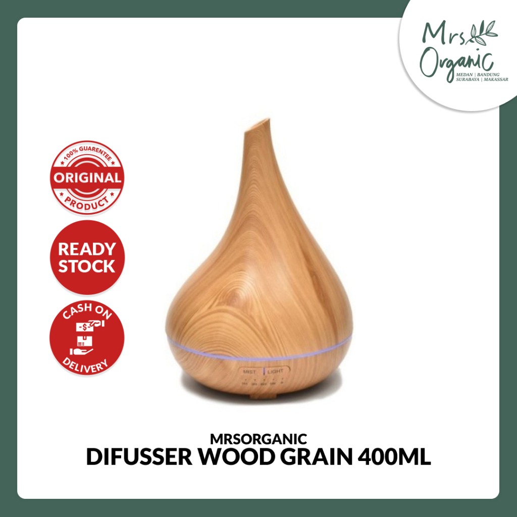 Jual Alat Pewangi Ruangan Diffuser Wood Grain 400ml Mrs Organic ...