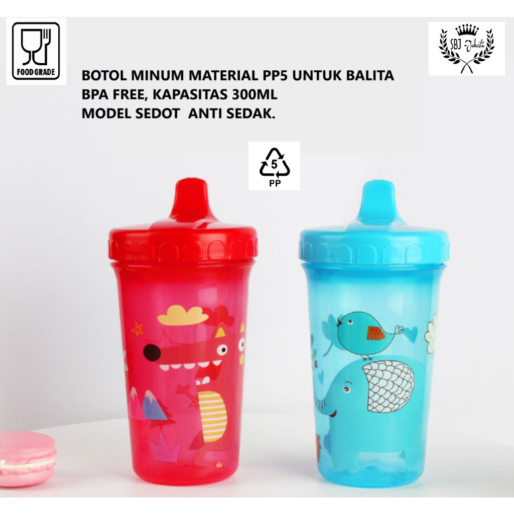 Jual Botol minum anak baby bayi plastik PP - 5 BPA free 300ml gelas ...