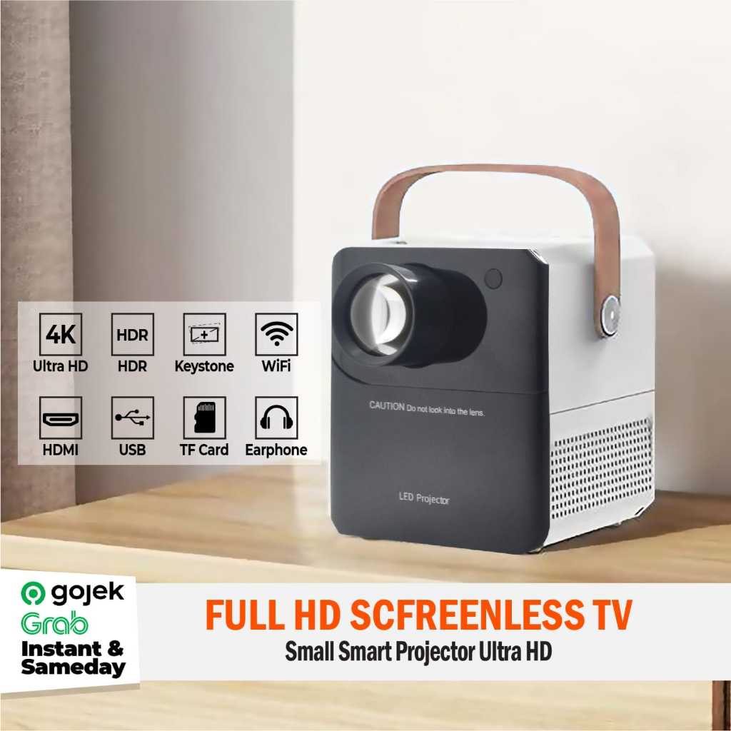 Jual Proyektor Android T2 MINI Smart Projector UltraHD 4K 1024 ...