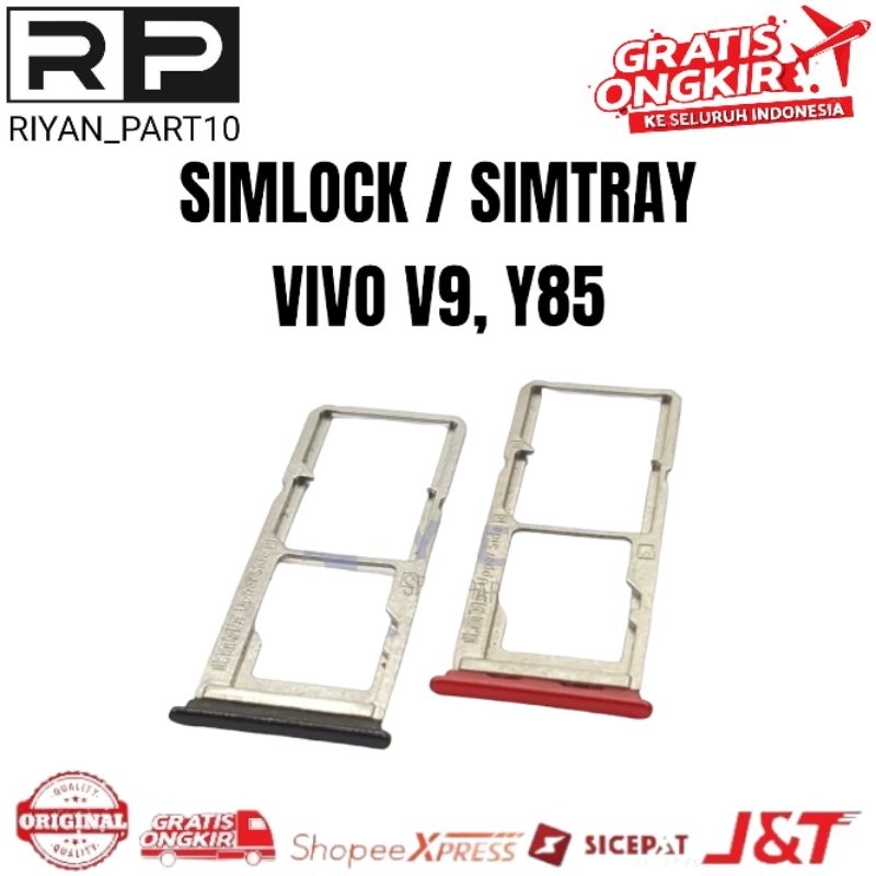 Jual Simlock Simtray Vivo V9, Y85 Sim Lock Sim Tray Slot Simcard Holder Sim Card Dudukan Kartu ...