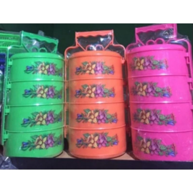 Jual Rantang plastik susun 4 tempat makanan lauk pauk tebal murah ...