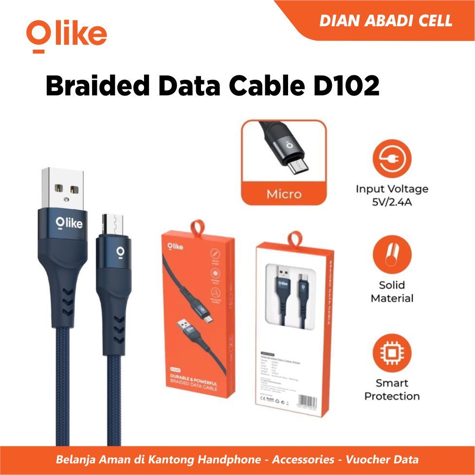 Jual Kabel Data Micro Olike Braided D102 | Shopee Indonesia
