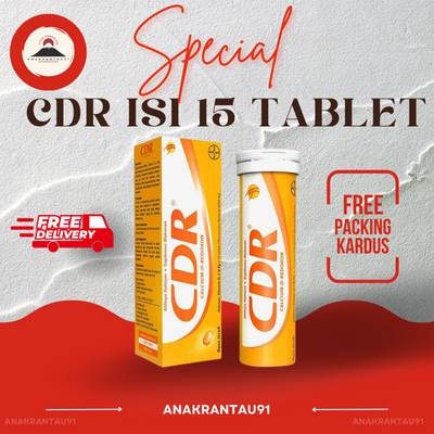 Jual CDR Suplemen Kalsium Rasa Jeruk 15 Tablet | Shopee Indonesia