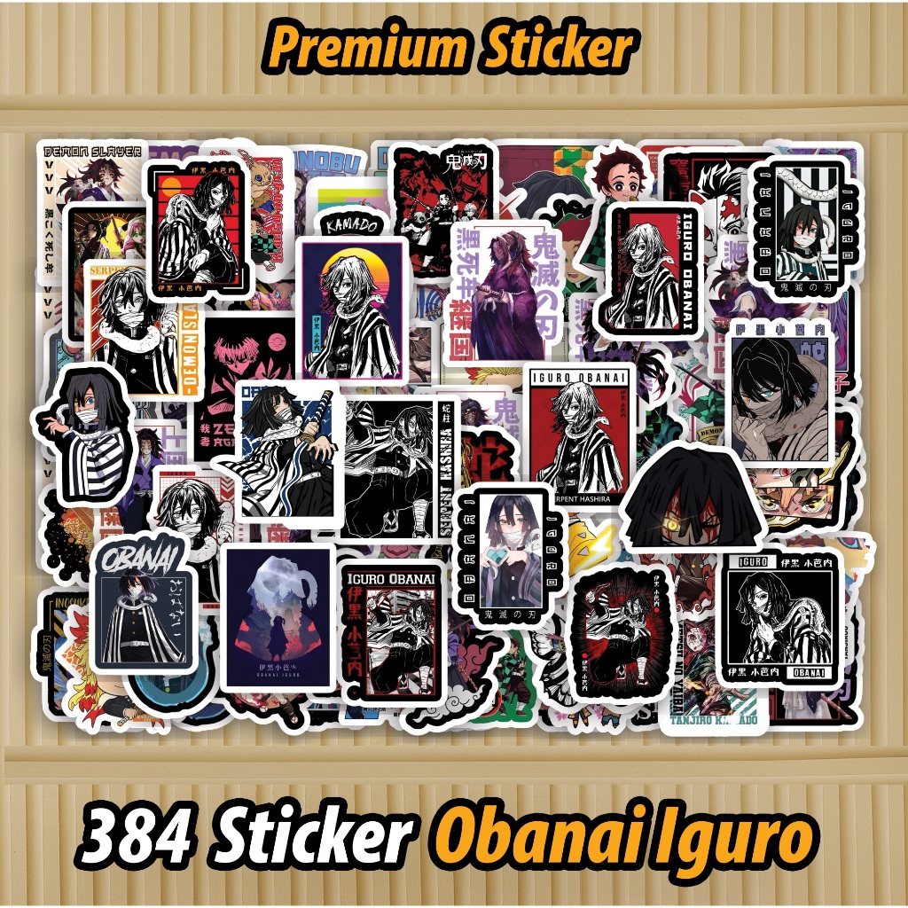 Jual 384 PCS Sticker Obanai iguro Demon Slayer - Obanai iguro Kimetsu ...