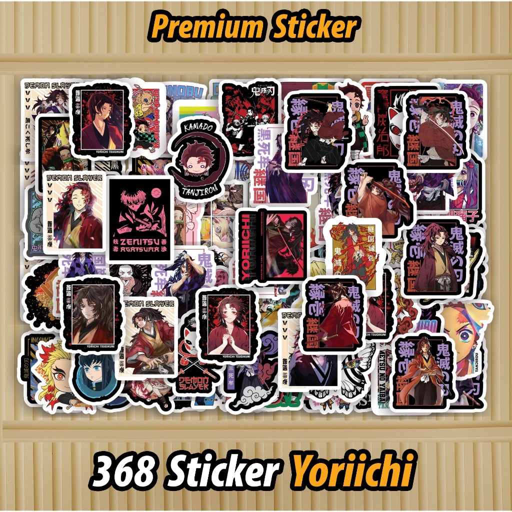 Jual 368 PCS Sticker Yoriichi Tsugikuni Demon Slayer - Yoriichi ...