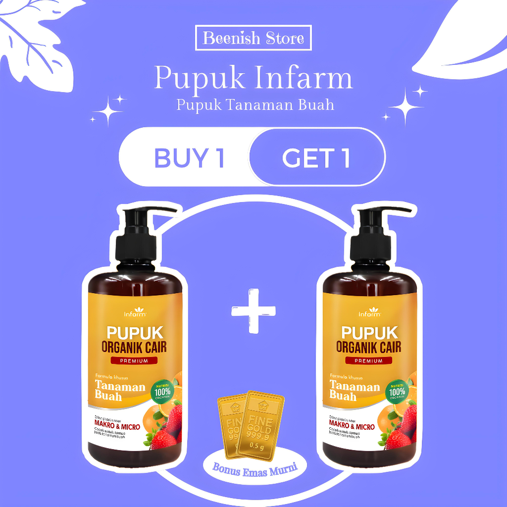 Jual BUY 1 GET 1 !!! Infarm - Pupuk Organik Cair Buah Dan Sayuran 500mL ...