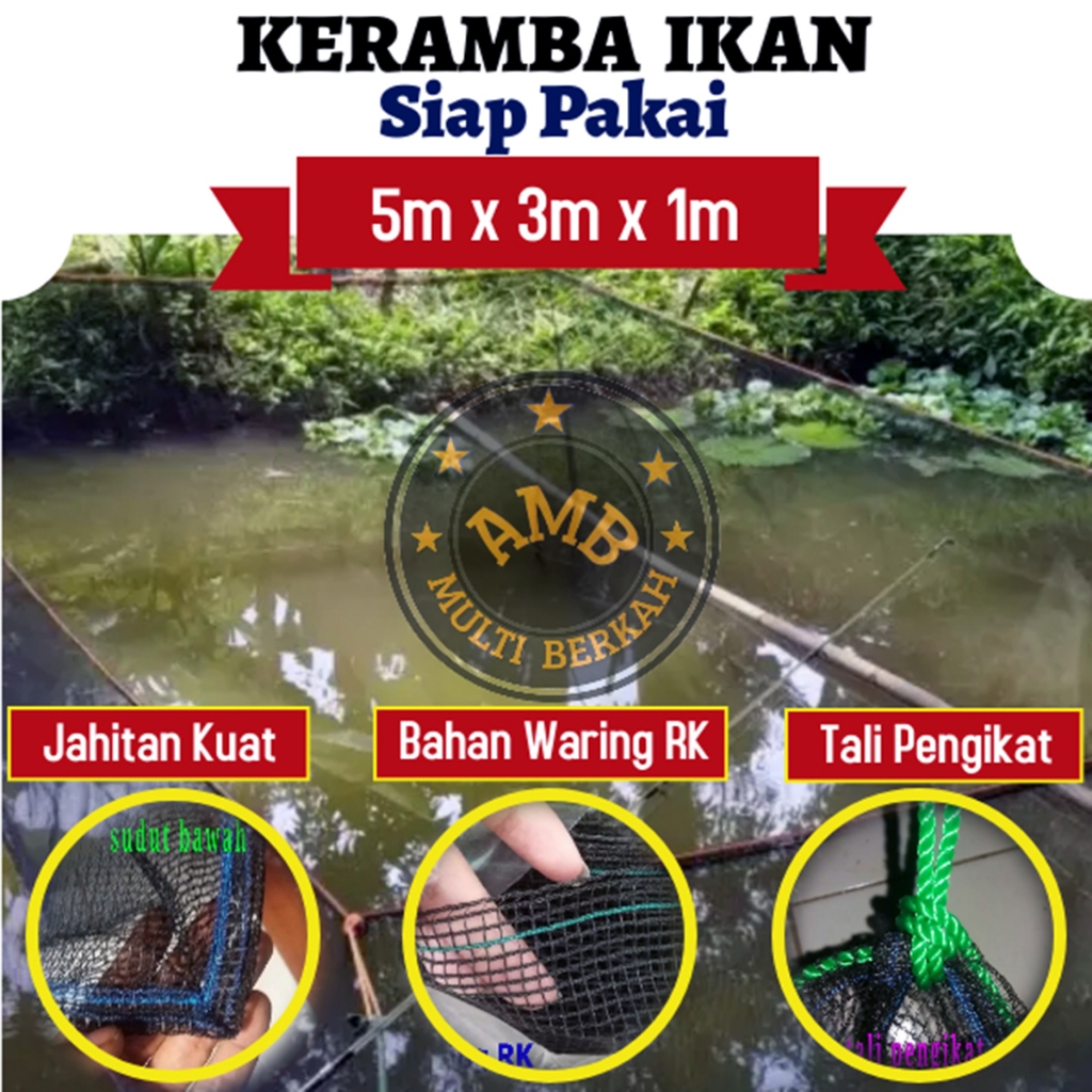 Jual Keramba Ikan Hapa Jaring Apung Kerambah Bahan Waring Ukuran 5m x ...