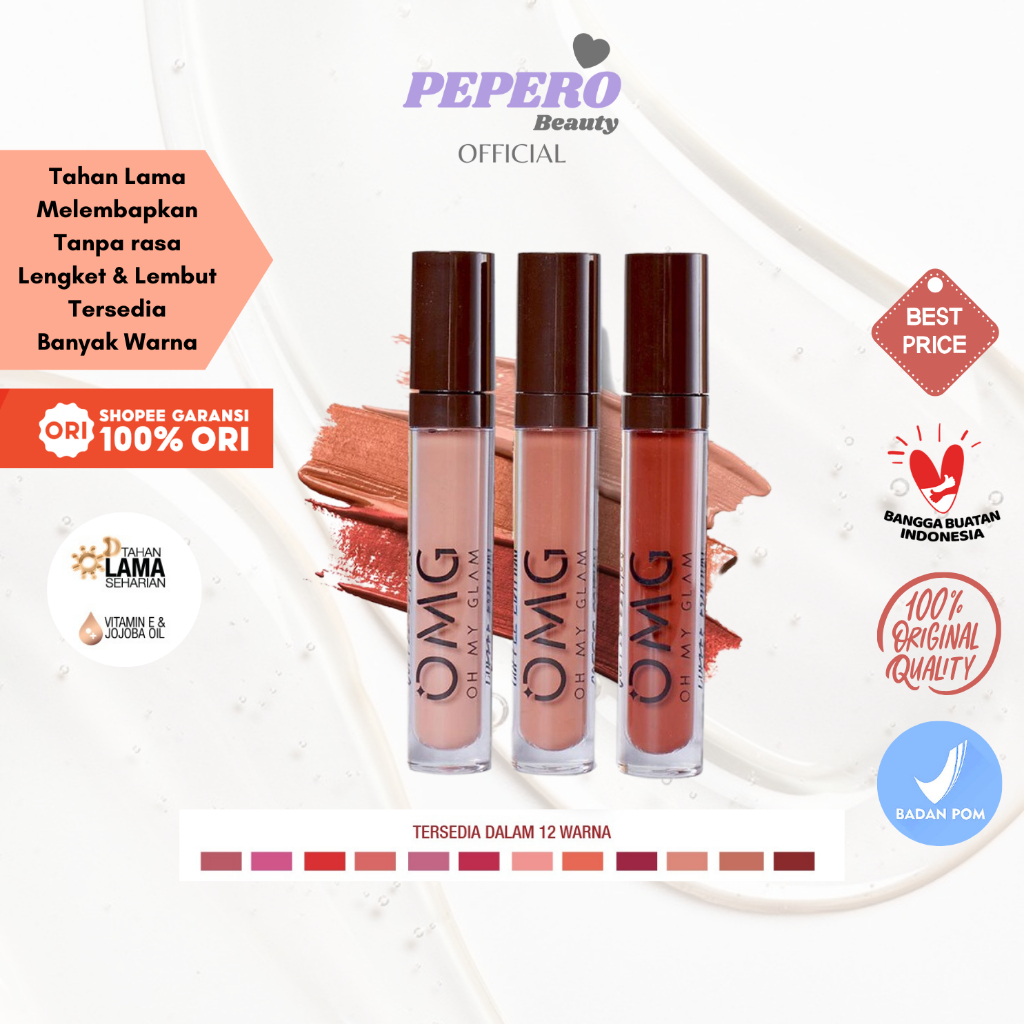 Jual OMG OH MY GLAM Matte Kiss Lip Cream 3.5g | Socialite Edition ...