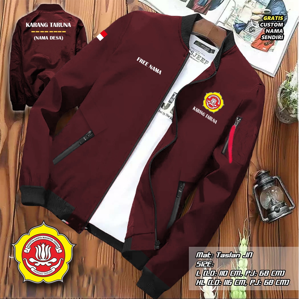 Jual JAKET BOMBER PARASUT KARANG TARUNA TERBARU / JAKET SERAGAM PEMUDA ...