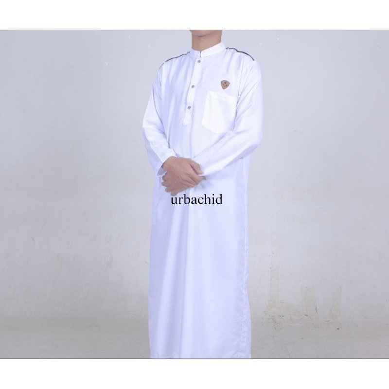 Jual Jubah Muslim Pria Dewasa Lengan Panjang Kekinian Premium Model kancing - jubah Pria Muslim ...