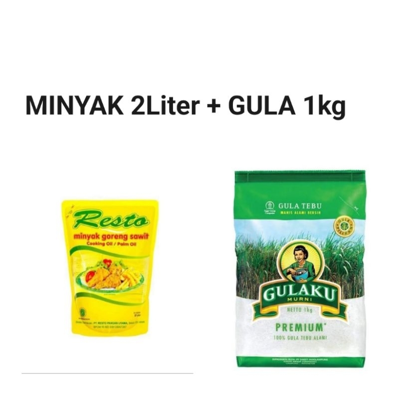 Jual PAKET HEMAT 2 IN 1 MINYAK GORENG 2Liter + GULA 1kg | Shopee Indonesia