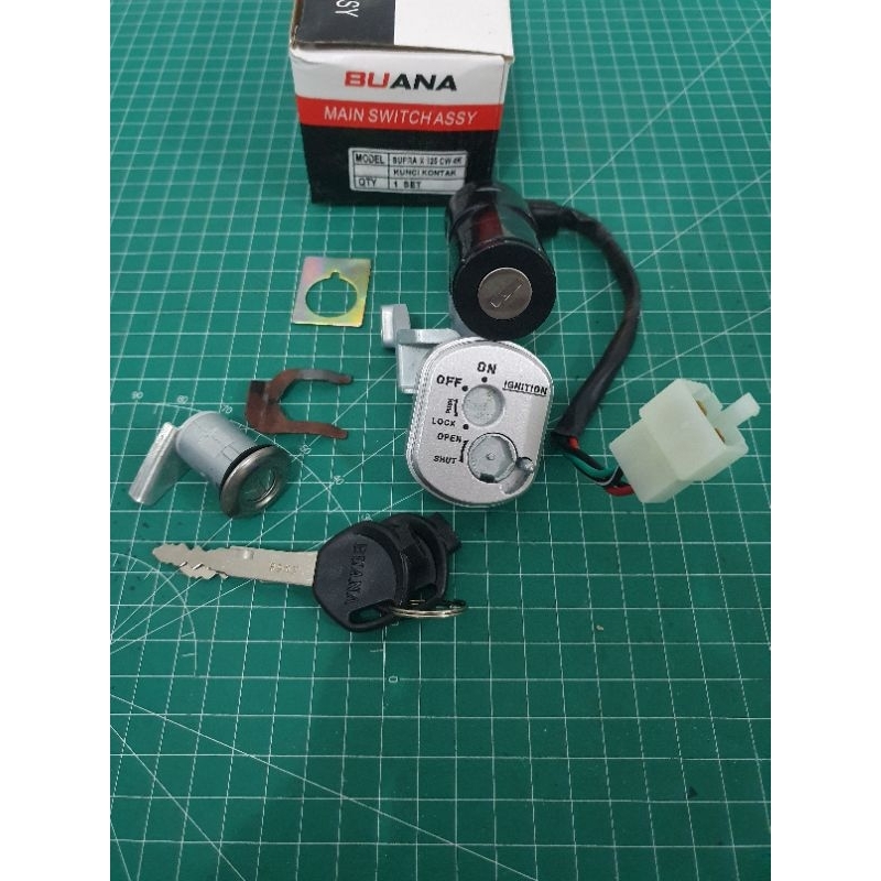Jual KUNCI KONTAK TAMBAH SADEL KOMPLIT MOTOR SUPRA X 125 CW 4K BUANA ...