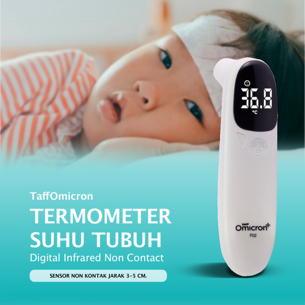 Jual TaffOmicron Termometer Suhu Tubuh Digital Infrared Non Contact ...