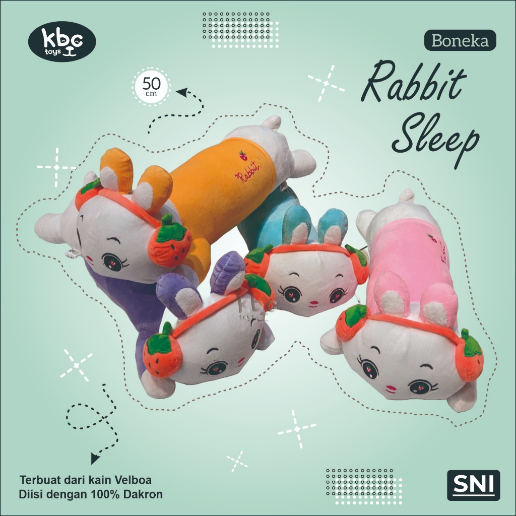 Jual Boneka Kelinci Sleep/Boneka Guling Rabbit Sleep/Boneka Kelinci ...