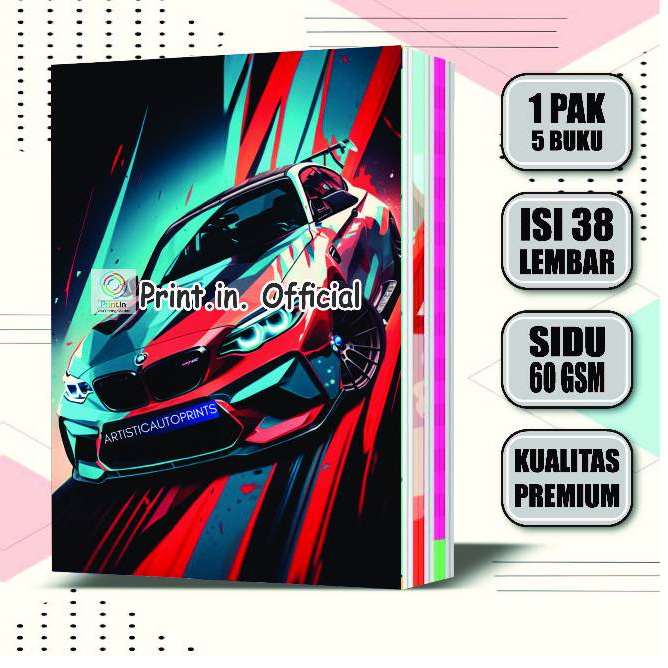 Jual Buku Tulis Custom BMW Car 38 Lembar / Buku Tulis Sekolah | Shopee ...