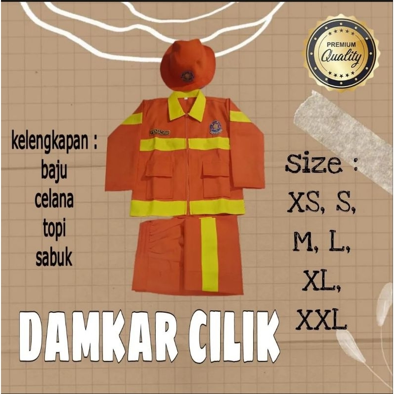 Jual SERAGAM BAJU PROFESI KOSTUM PEMADAM KEBAKARAN ANAK/KOSTUM KARNAVAL ...