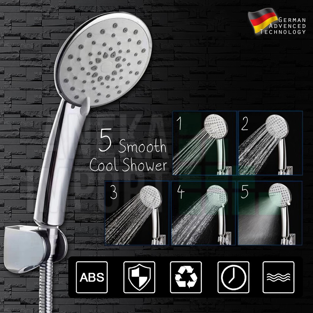 Jual Kepala Hand Shower Kamar Mandi 5 Mode Design German 504 | Shopee Indonesia