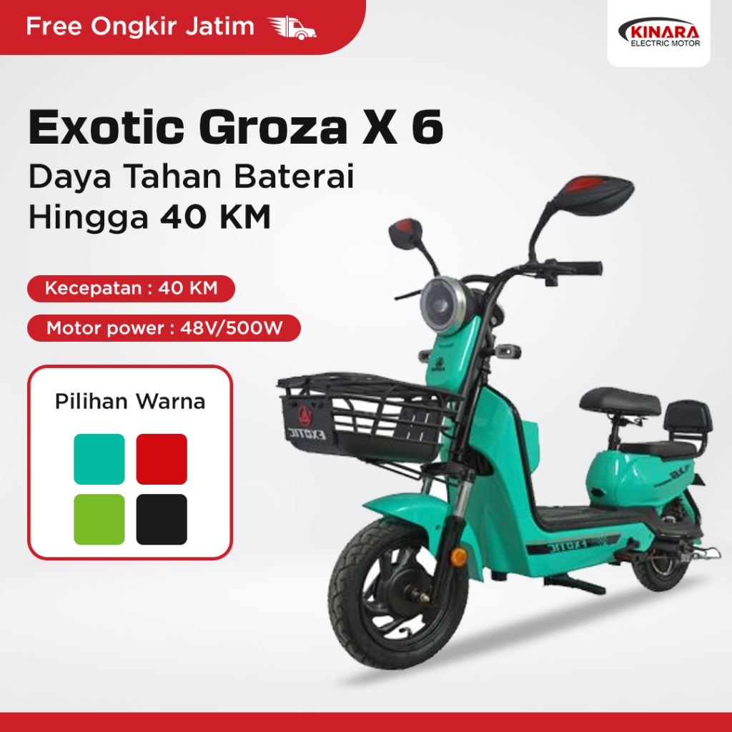 Jual Sepeda listrik exotic groza X6 garansi resmi - kinara electric ...