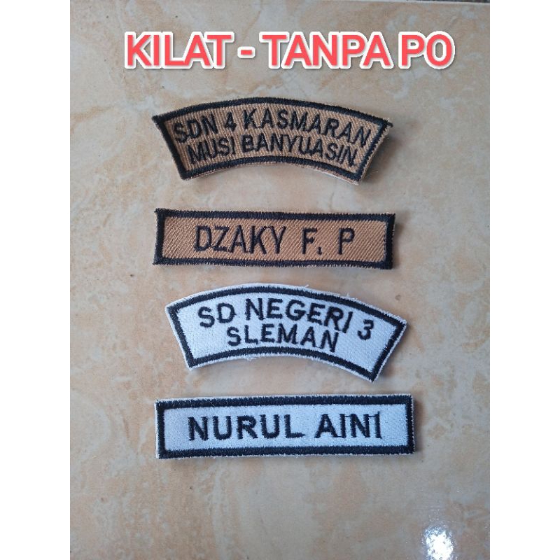 Jual bet papan nama bordir BISA SATUAN sekolah patch emblem | Shopee ...