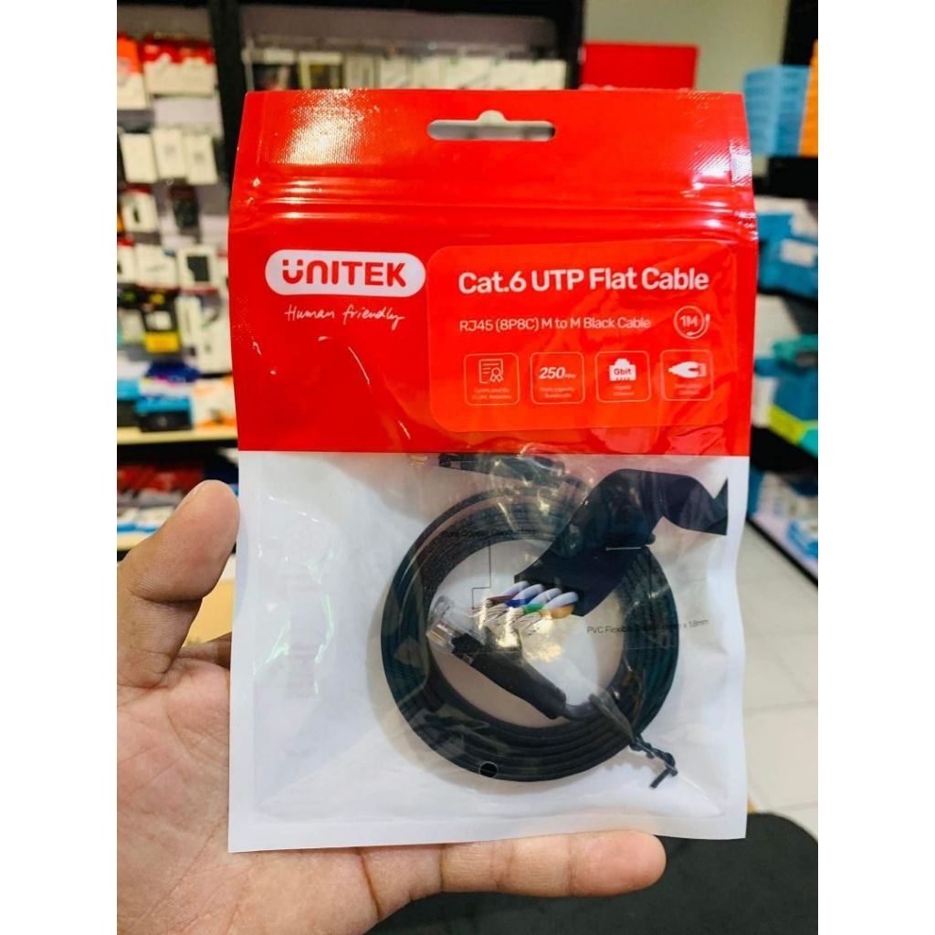 Jual KABEL LAN UNITEK CAT6 UTP RJ45 FLAT ETHERNET CABLE 1M/2M/3M/5M/10M/15M/20M | Shopee Indonesia