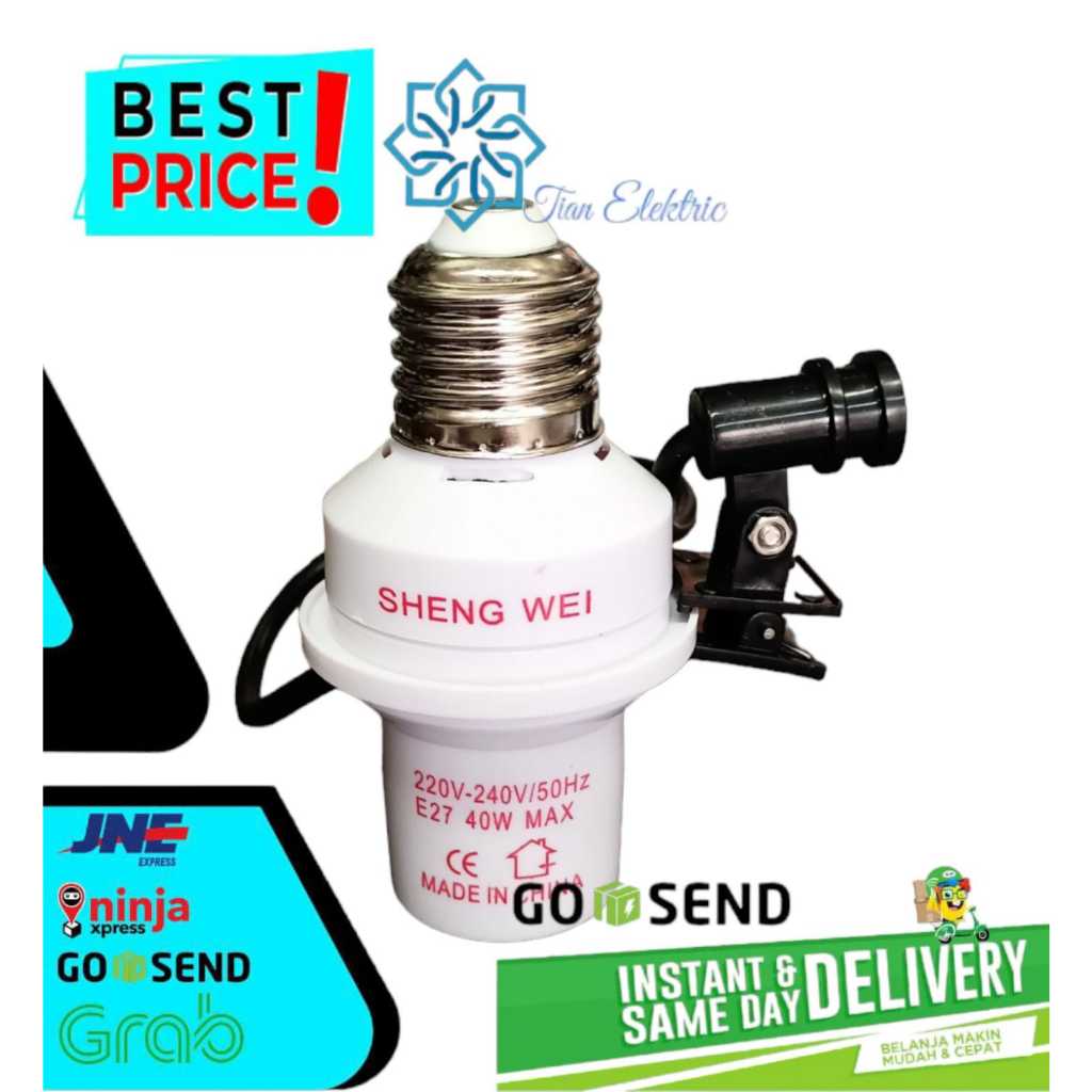 Jual Fitting Lampu Sensor Cahaya / Lampu Fotosensor Otomatis E27 ...