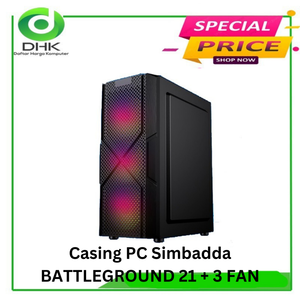 Jual Casing PC Simbadda BATTLEGROUND 21 + 3 FAN | Shopee Indonesia