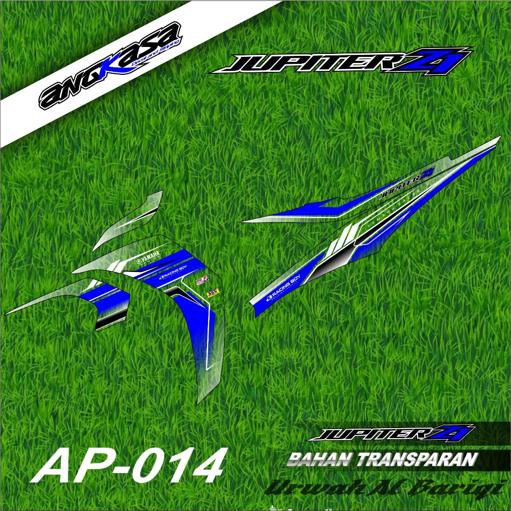 Jual AP-014 Striping Stiker Transparan Yamaha Jupiter z1 Desain tema ...