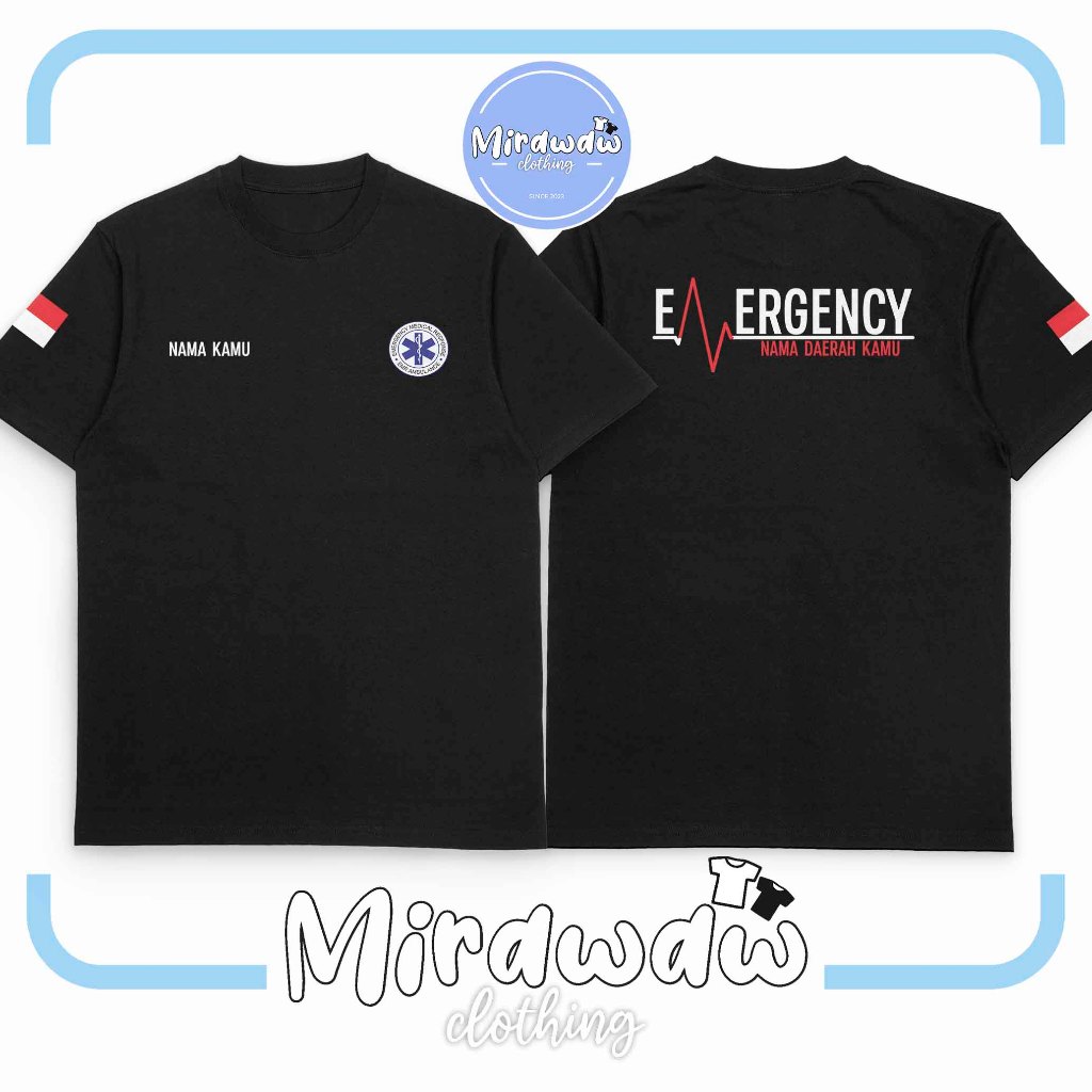 Jual Kaos EMERGENCY MEDICAL RESPONSE EMR Ambulance Gratis Nama Kamu dan ...