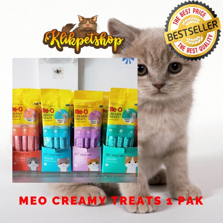 Jual Snack Kucing Meo Creamy Treats 1 Pack Isi 4 Treats | Shopee Indonesia