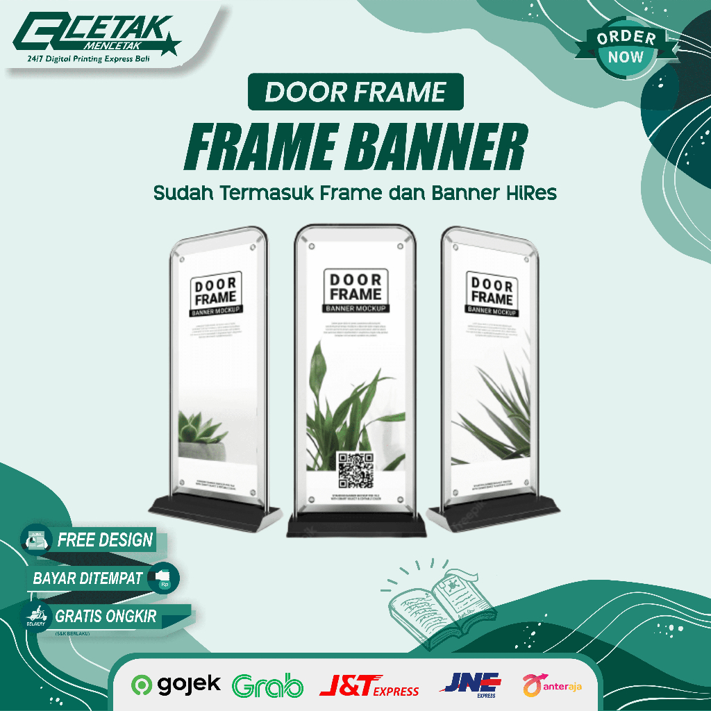 Jual Door Frame Banner Display Stand Banner Tiang Promosi Custom 1 Set ...