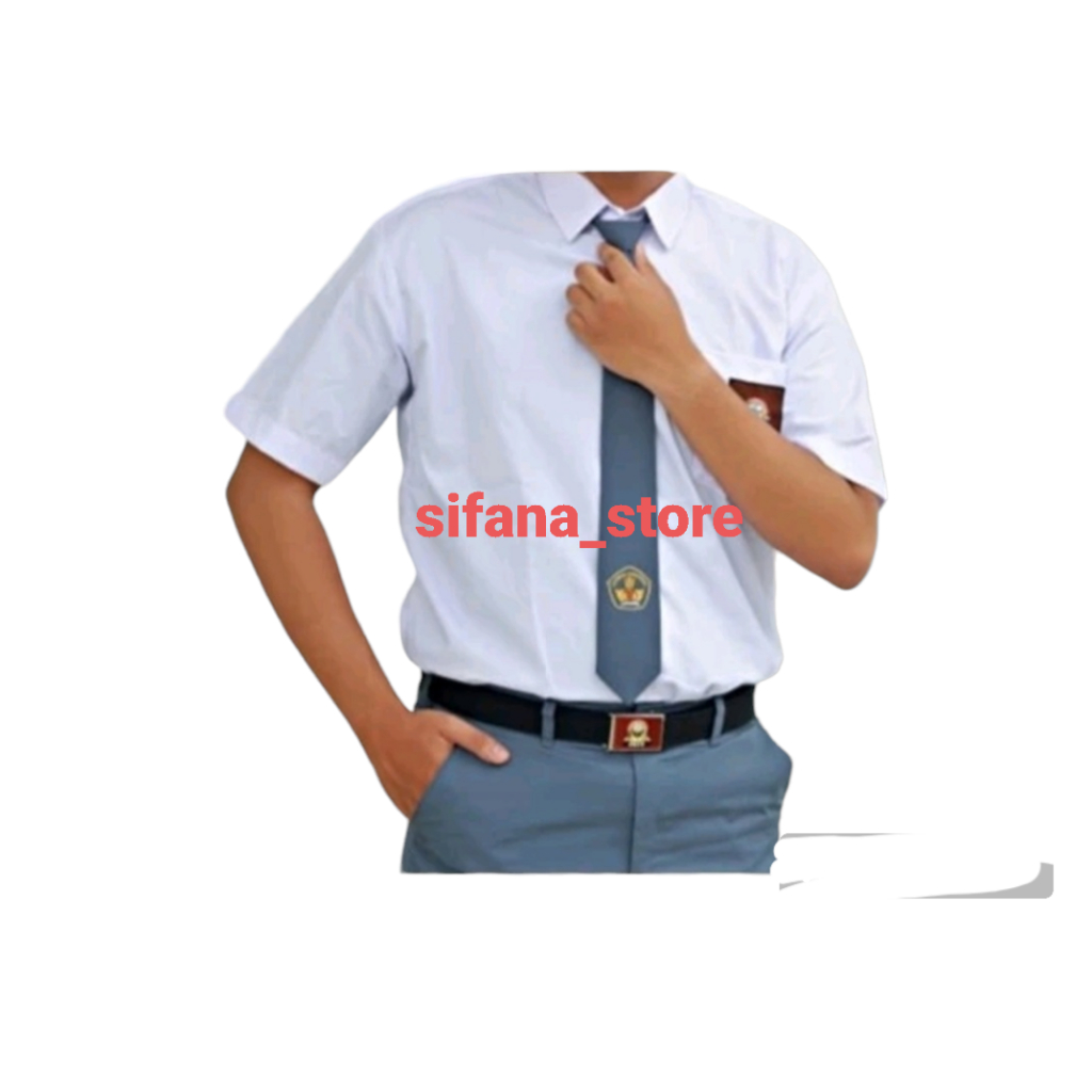 Jual BAJU SERAGAM SMA LENGAN PENDEK BAHAN OXSFORD | Shopee Indonesia