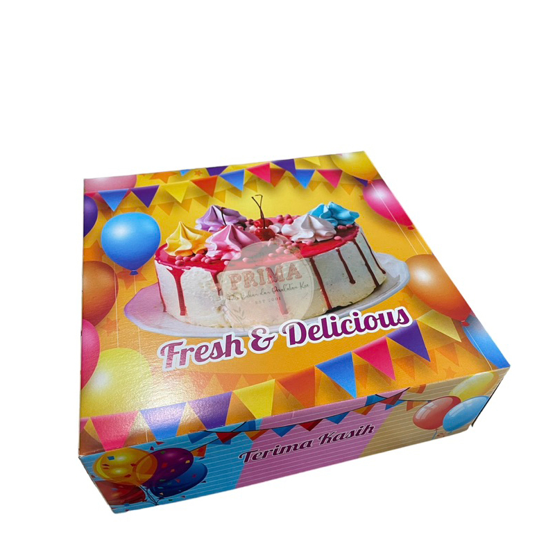 Jual Kotak Kue Lux / Kotak cake / Kotak selamat Menikmati 22x22x7 ...