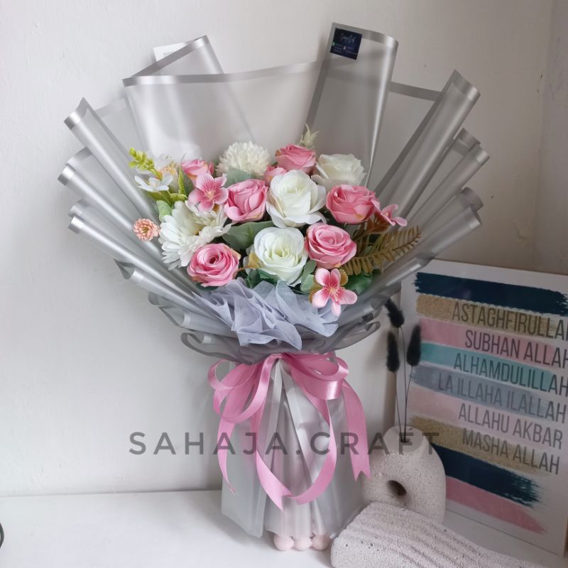Jual Buket Bunga CAMELLIA / buket bunga artificial / buket bunga cantik ...