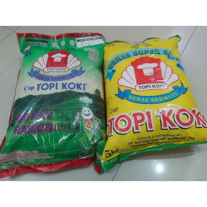 Jual Beras premium cap Topi Koki 5 kg | Shopee Indonesia