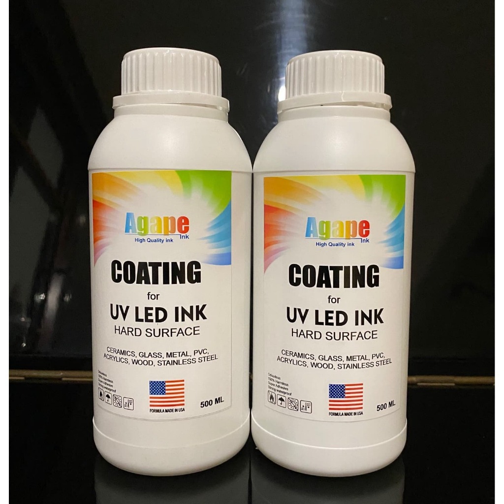 Jual UV LED INK COATING METAL KACA KERAMIK STAINLESS PVC MIKA 500ML | Shopee Indonesia