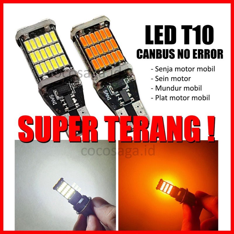 Jual Lampu Mobil Motor T15 45SMD Sein Senja Kota Lampu Led Mundur Canbus W16W Super Terang ...