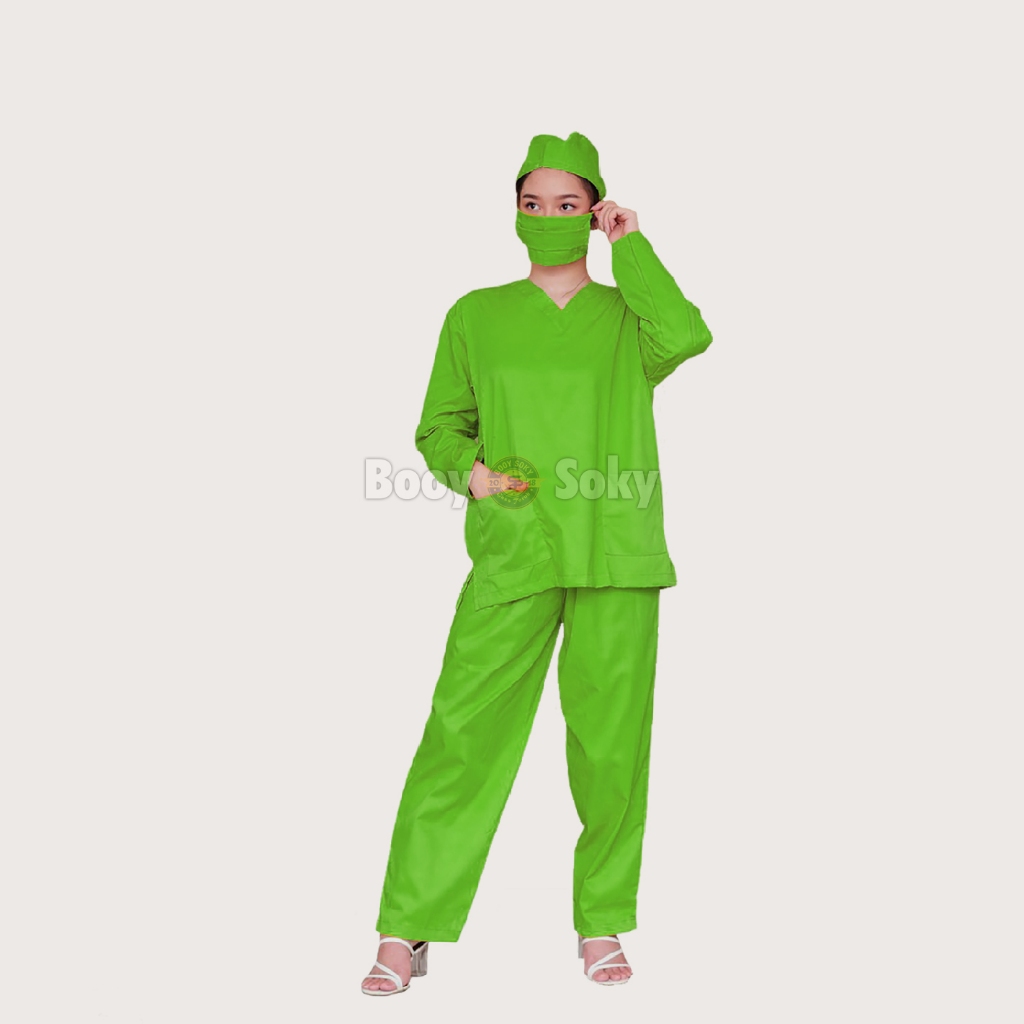 Jual BAJU SERAGAM PERAWAT JAGA OKA OK LENGAN PANJANG AMERICAN DRILL ...