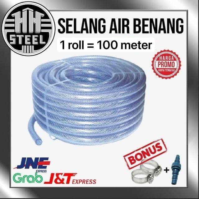 Jual Harga selang slang air taman benang pvc ukuran 3/4 inchi 1 roll 100 meter ukuran 3 per 4 ...