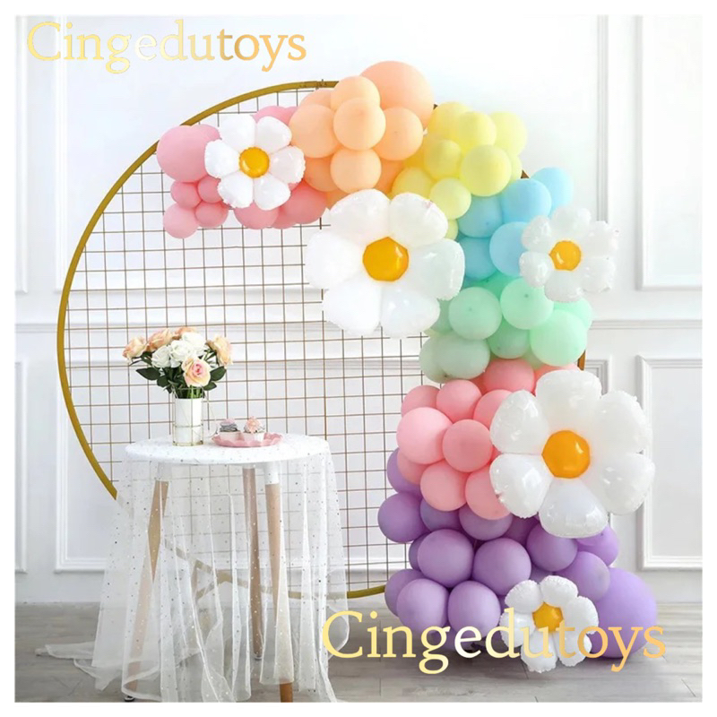 Jual Paket dekorasi ulang tahun simple hemat tema bunga daisy D1 ...