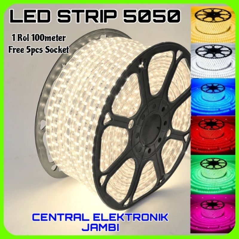 Jual LAMPU LED STRIP SELANG 5050 SMD 220V PER METER / LAMPU PLAFON ...