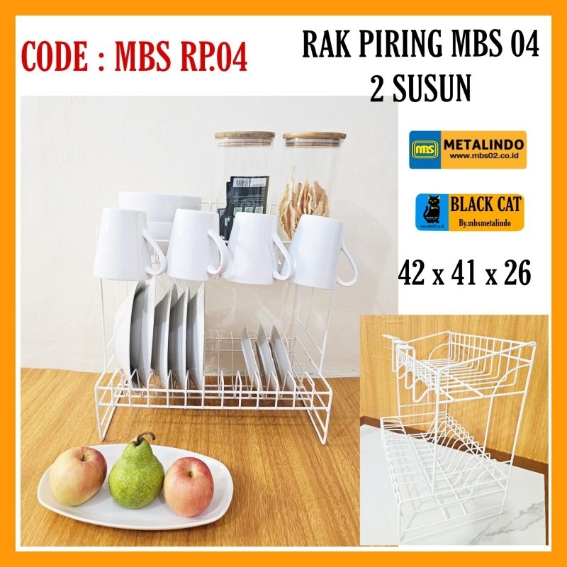 Jual Rak piring besi 3 susun MBS rak piring gelas rak piring wastafel ...