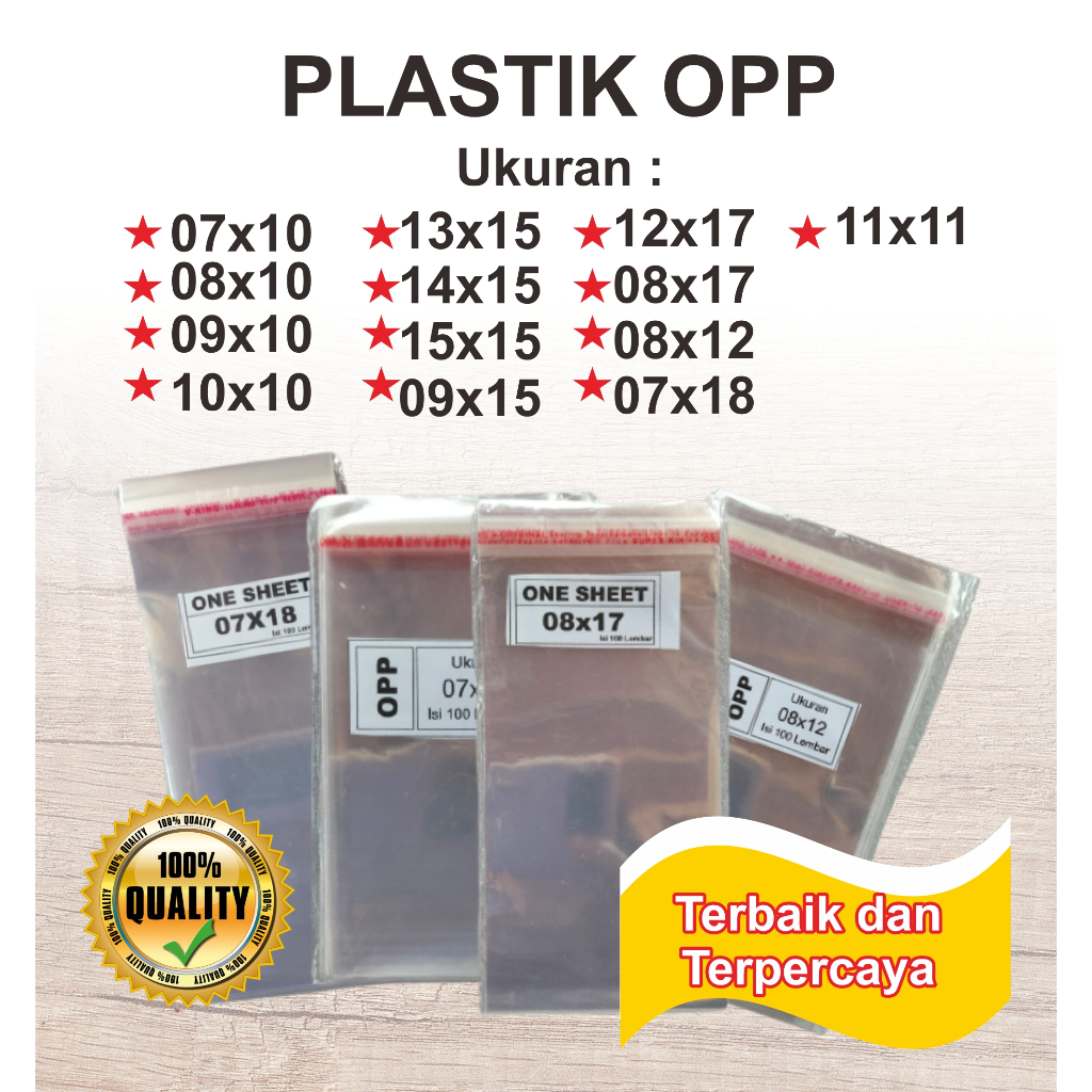 Jual Termurah Plastik OPP Berbagai Ukuran Bisa COD | Shopee Indonesia
