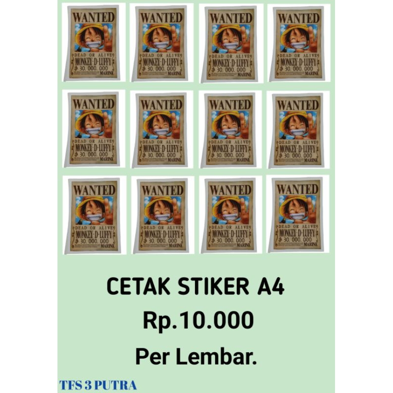 Jual Cetak Stiker A4 Glossy Per Lembar | Shopee Indonesia