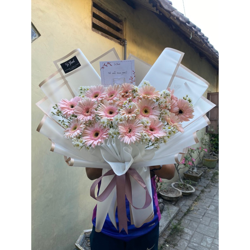 Jual buket bunga garbera segar / frash rose bouquet / bucket murah ...