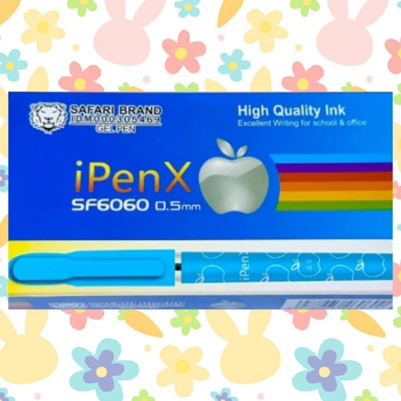 Jual ( 1 lusin / 12 pcs ) Bulpen Gel iPen X Safari Brand SF 6060 0.5mm ...