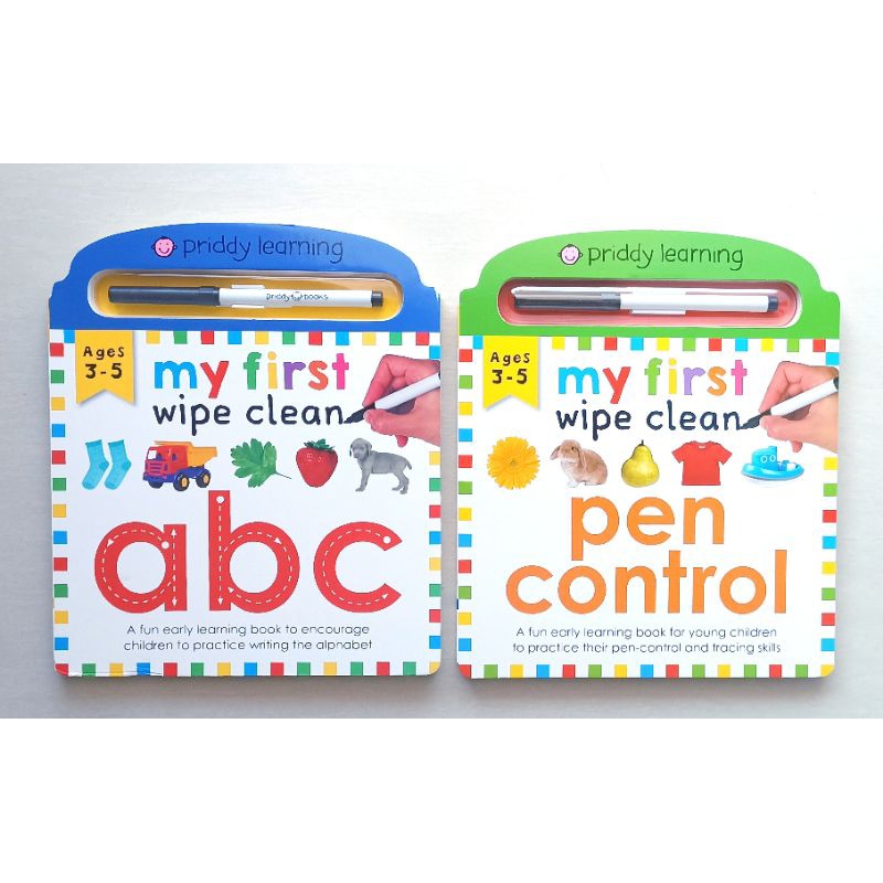Jual Priddy Books - My First Wipe Clean Pen Control / ABC (Board Book, pen included) | Shopee ...